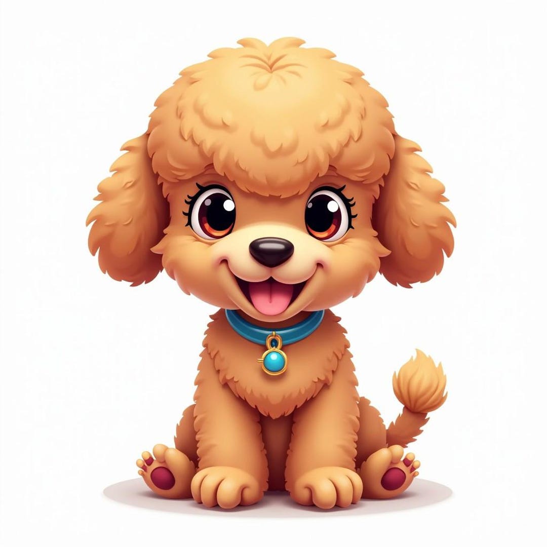 Cute Chibi Orange Toy Poodle Clipart Jpg - Etsy