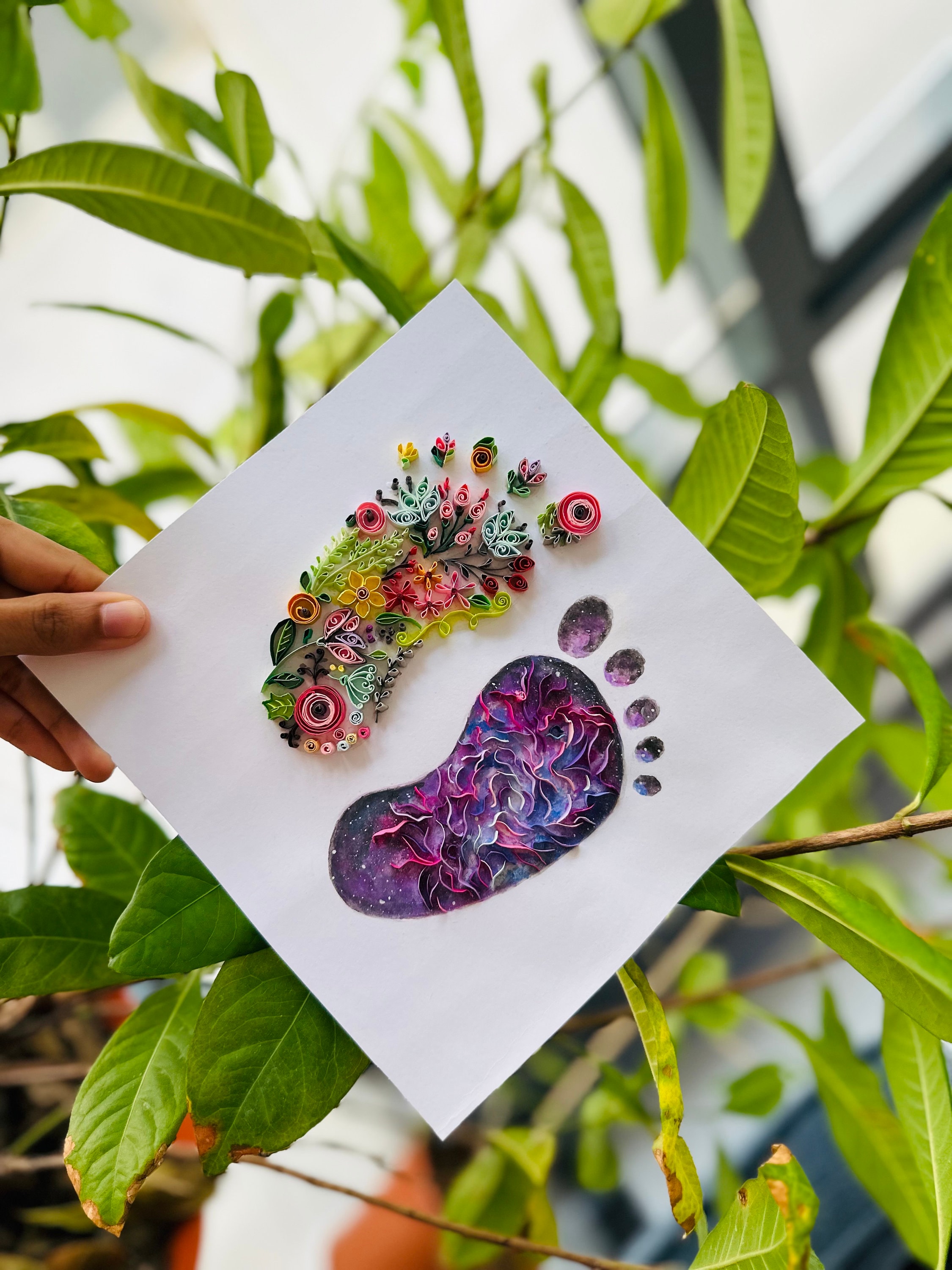 Welcome Little Baby, Paper Quilling, Baby Card, Paper Quilled Wall Art ...