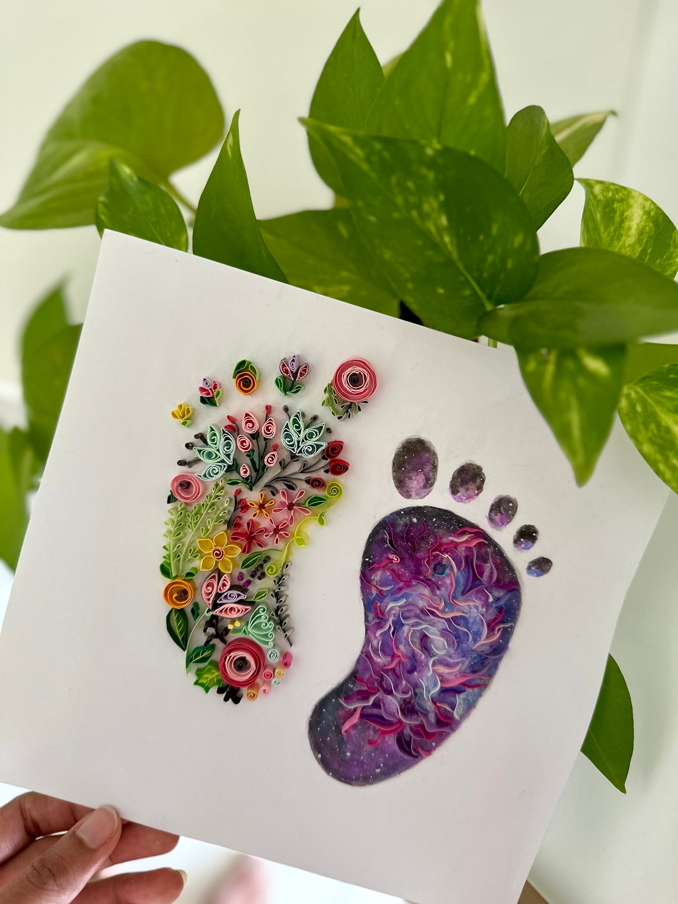 Welcome Little Baby, Paper Quilling, Baby Card, Paper Quilled Wall Art ...