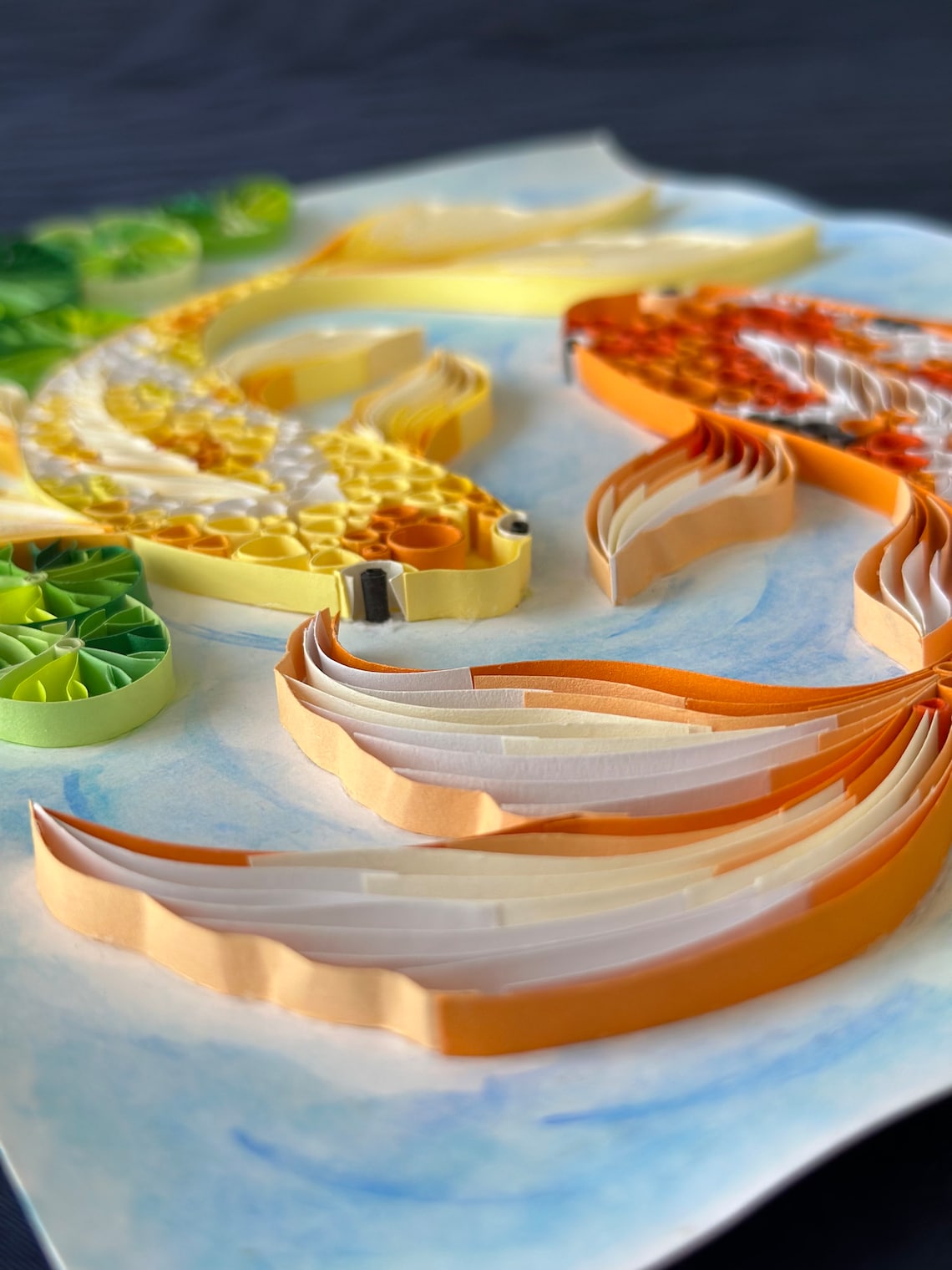 Koi Fish Art Quilling Paper Wall Art Paper Art Handmade - Etsy