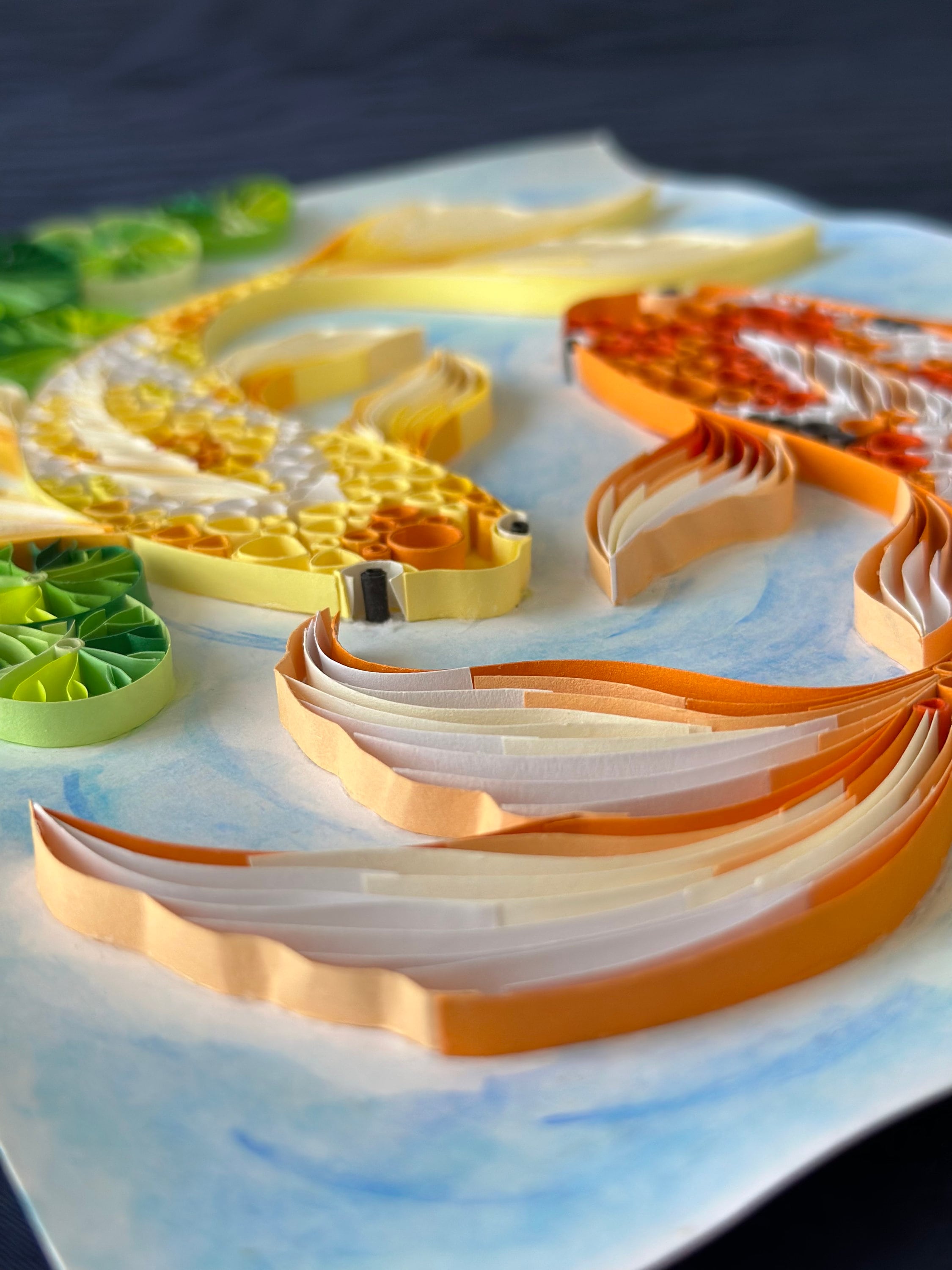 Koi Fish Art Quilling Paper Wall Art Paper Art Handmade - Etsy