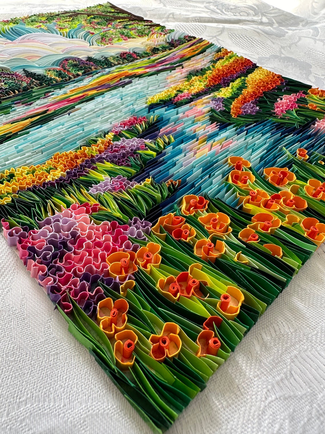 Paper Quilling Scenic Wall Art, Mixed Media Craft, Scenery, DIY Gifts ...