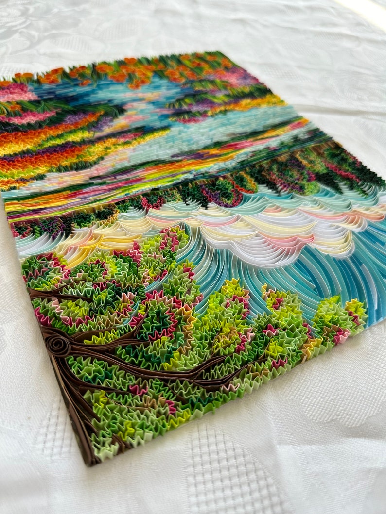 Paper Quilling Scenic Wall Art, Mixed Media Craft, Scenery, DIY Gifts ...