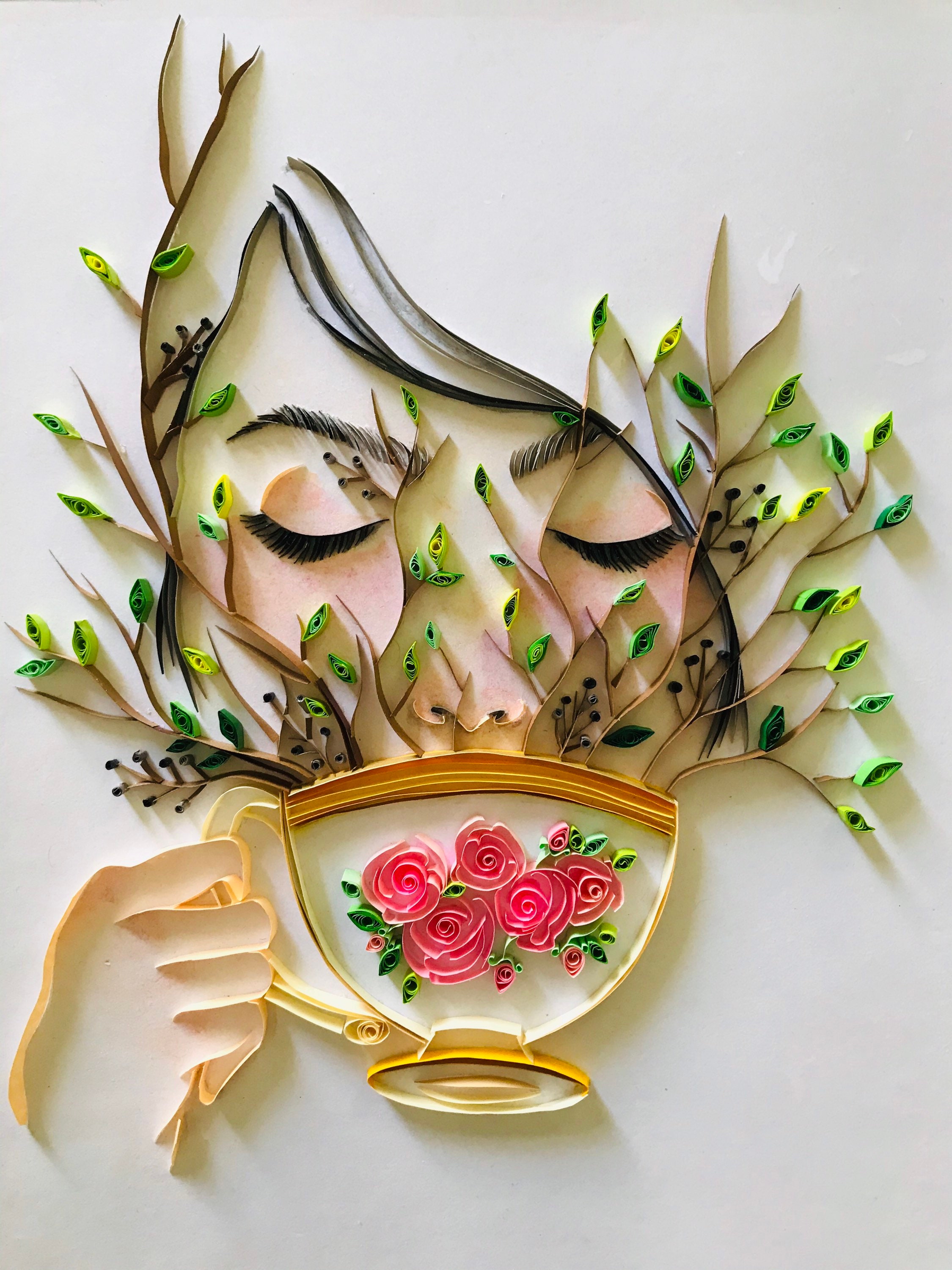 Buy Quilling Paper Wall Art Paper Art Paper Craft Tea Tea Cup Handmade DIY Gifts Birthday Gift Wall Deco Home Decor Diy Art Online in India Etsy