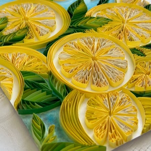 Fruit Art, Lemon, Quilling Paper Wall Art, Paper Art, Paper Craft, Gift ...