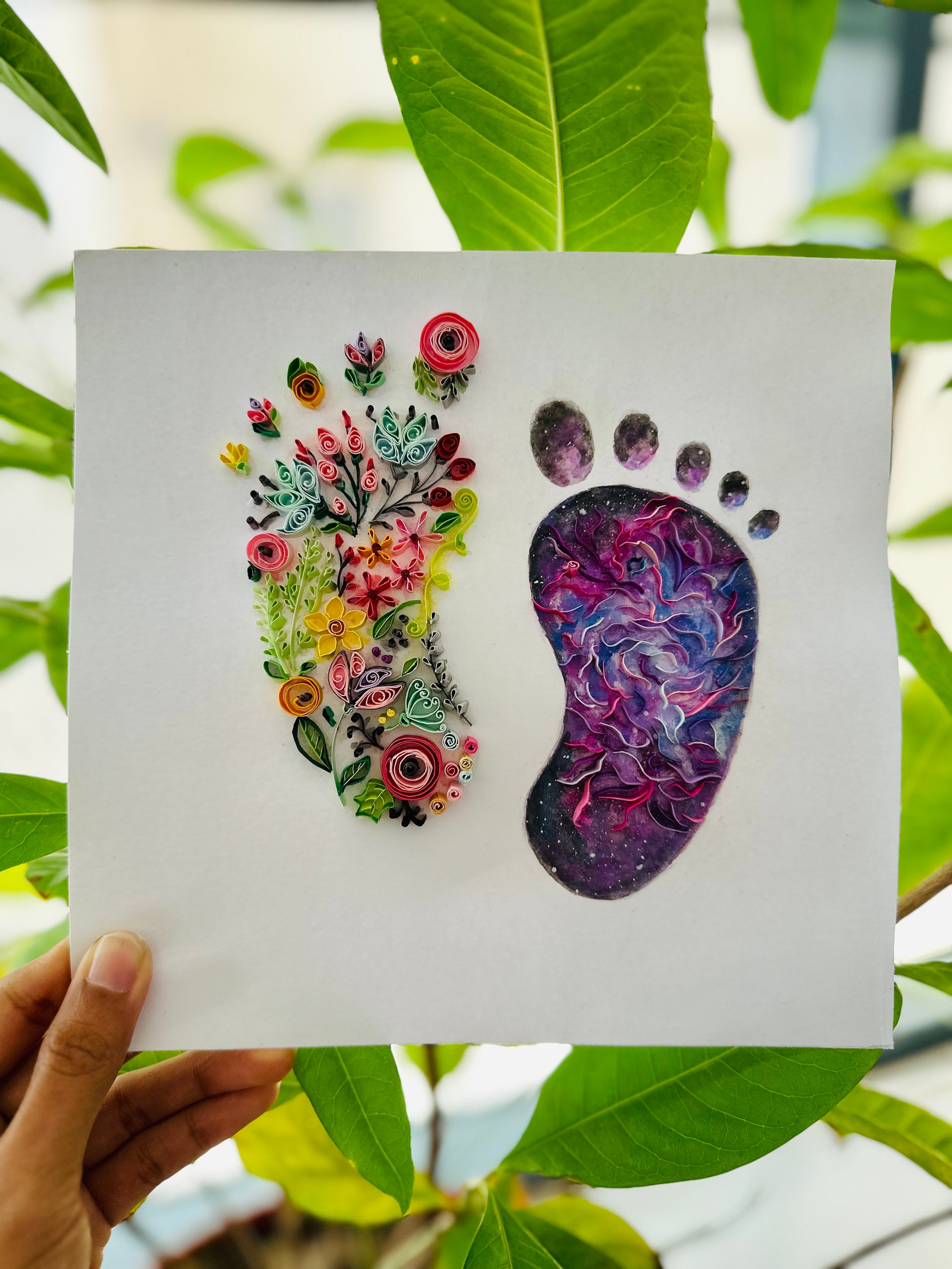 Welcome Little Baby, Paper Quilling, Baby Card, Paper Quilled Wall Art ...