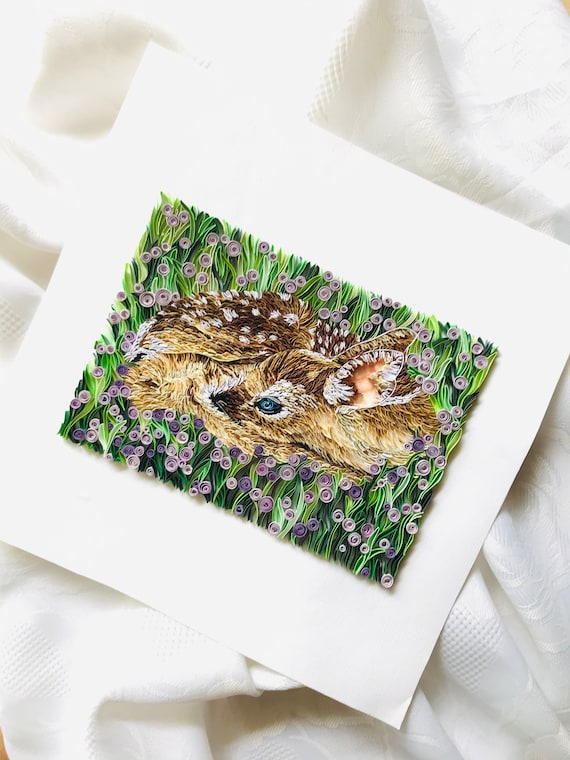 Deer Paper Quilled Art Paperart Craft Home Deco Diy | Etsy