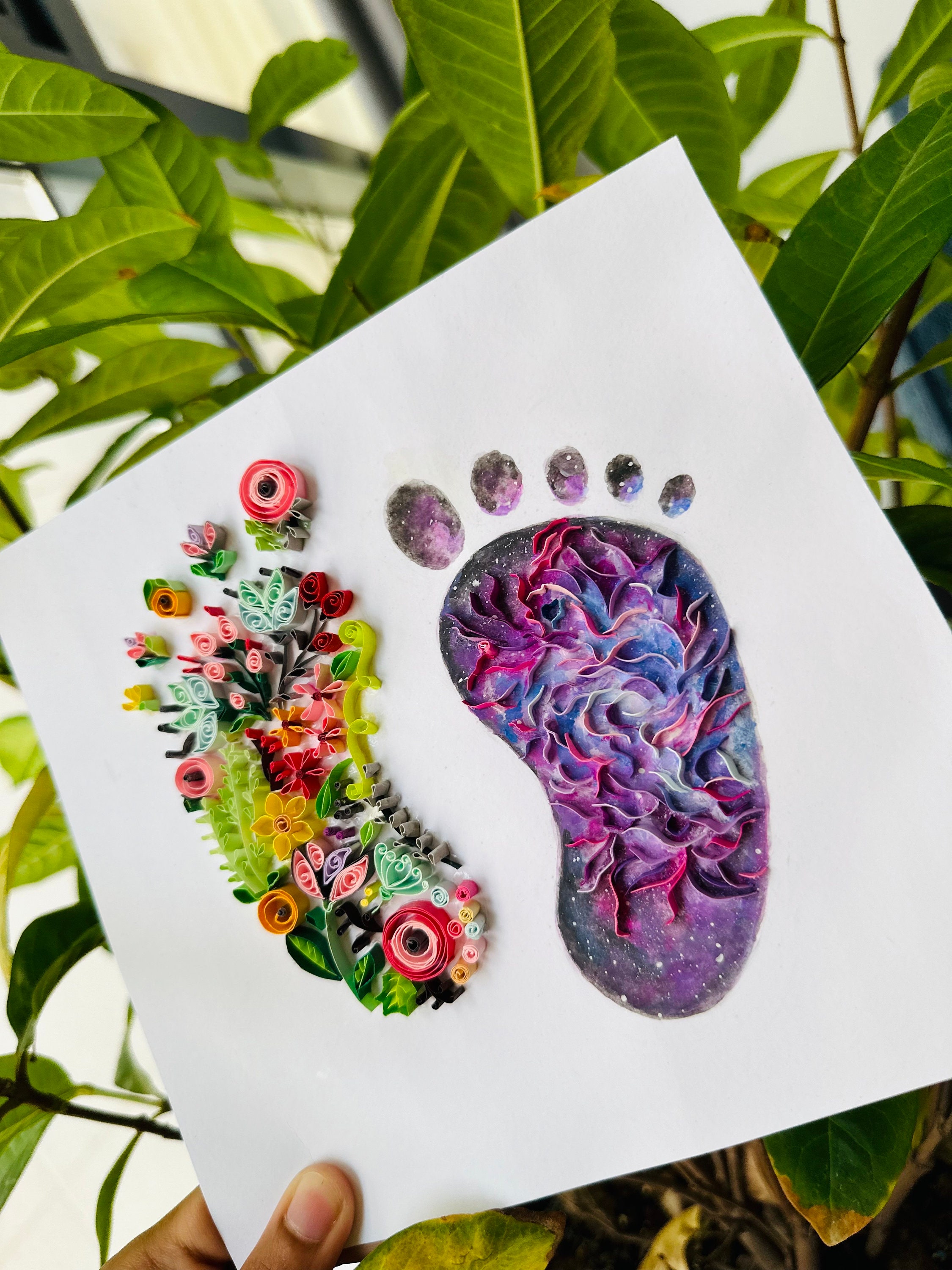 Welcome Little Baby, Paper Quilling, Baby Card, Paper Quilled Wall Art ...