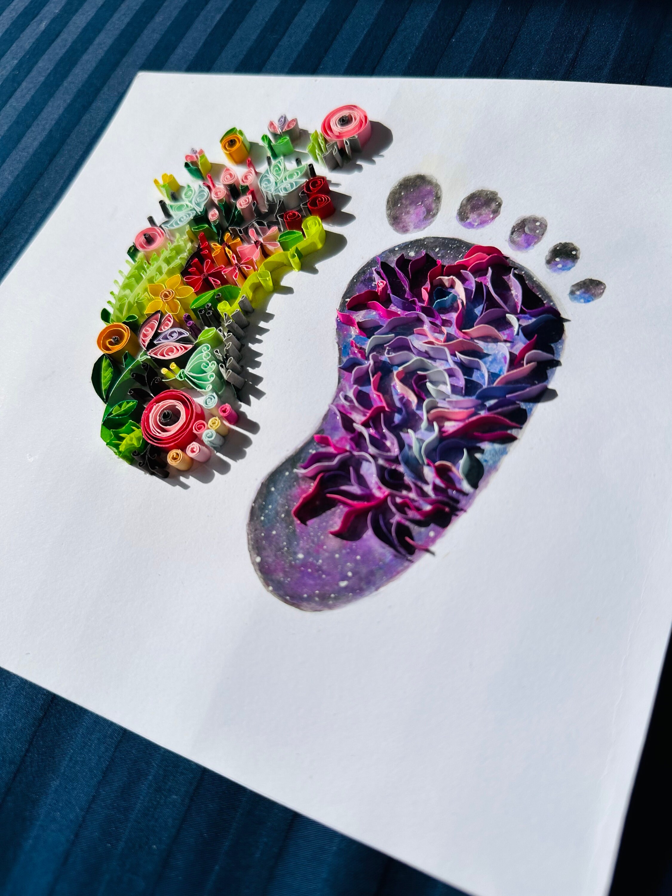 Welcome Little Baby, Paper Quilling, Baby Card, Paper Quilled Wall Art ...