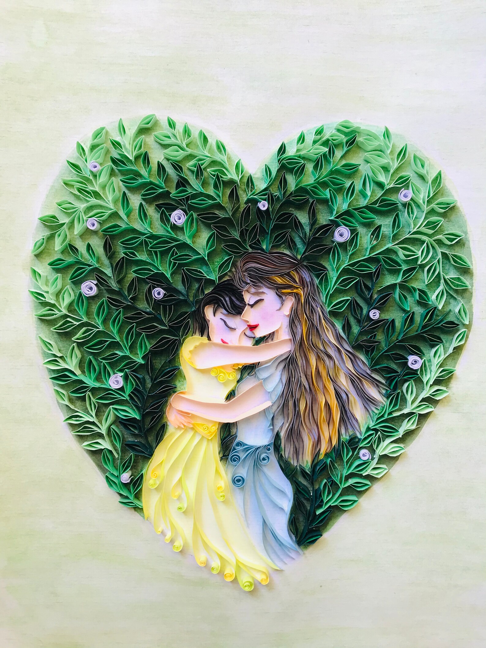 Sisters Love Quilling Paper Wall Art Paper Art Handmade - Etsy
