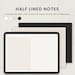 Half Lined Digital Note Paper, Goodnotes Photo Journal, Landscape iPad ...