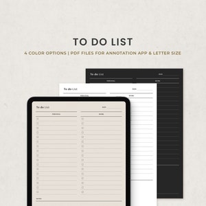 To Do List Digital Planner Template for Ipad Goodnotes Daily | Etsy