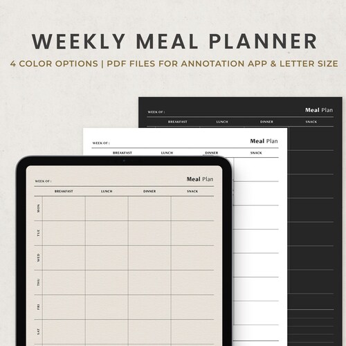 Weekly Planner Undated Digital Planner Template for Goodnotes | Etsy