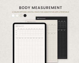 Weight Loss Tracker Measurements - Etsy