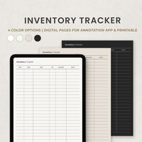 Inventory Tracker Printable PDF | Inventory Management | Order Tracker ...