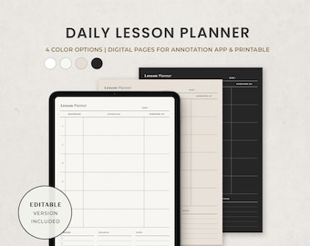 Lesson Plan, Teacher Planner, Class Agenda, Digital Planner Template ...