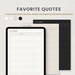 Favorite Quotes, Quote Journal, Inspirational Quote Log Digital Planner ...