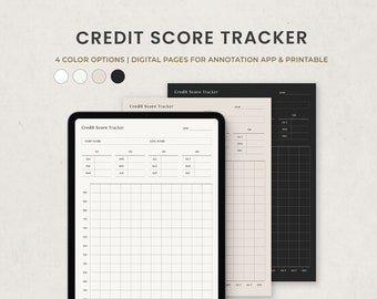 Printable Credit Score Tracker Credit Repair Sheet Personal - Etsy