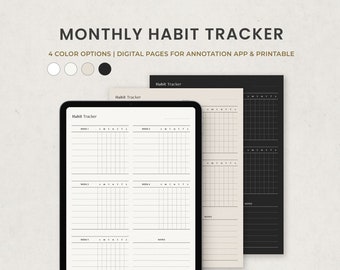 31 Day Challenge, Monthly Habit Tracker, Daily Goal Tracker Digital ...