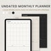 Monthly Planner Undated Digital Planner Template for Goodnotes Ipad ...