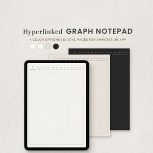 Digital Daily Graph Notepad, Grid Notebook, Journal Template for ...