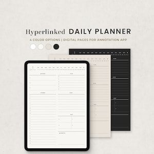 Digital Daily Planner for iPad Goodnotes Notability, Hyperlinked 365 ...
