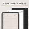 Meal Planner Digital Template With Snack, Weekly Menu, Grocery List ...
