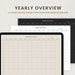 Yearly Planner, Digital Year at a Glance for iPad Goodnotes Notability ...