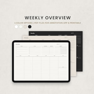 Weekly Schedule, Weekly Hourly Planner, Weekly Digital Template for ...