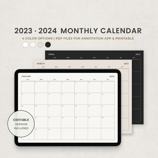 Monthly Planner Template - Etsy
