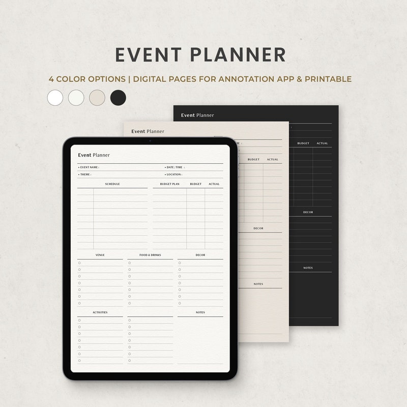 Event Planning Good Notes - Etsy