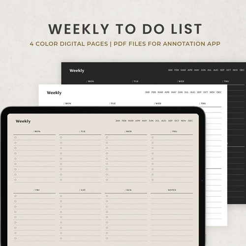 Daily to Do List Digital Planner for Ipad Goodnotes - Etsy