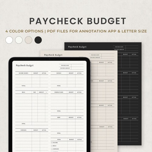 Digital Budget Financial Planner for Ipad Android Goodnotes - Etsy
