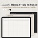 Monthly Medication Tracker Digital Template, Goodnotes Supplement ...