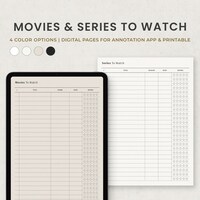 Printable & Fillable Movie Tracker, Movie Journal, Movie Review, Movie ...