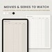 Movie Log and Movie Tracker Digital Planner Template for Goodnotes on ...