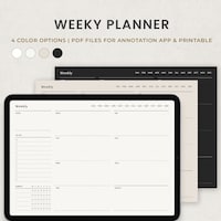 WEEKLY HOURLY PLANNER Printable Landscape, Minimalist Weekly Schedule ...