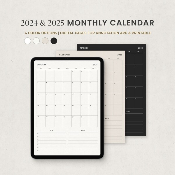 Digital Calendar - Etsy
