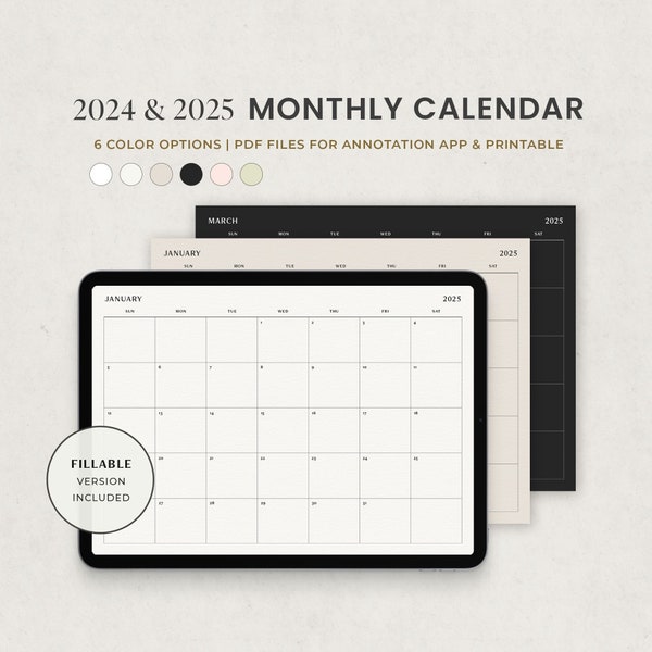 Goodnotes Monthly Calendar 2024 2025 - Etsy Goodnotes Monthly Calendar 2024 2025 - Etsy
