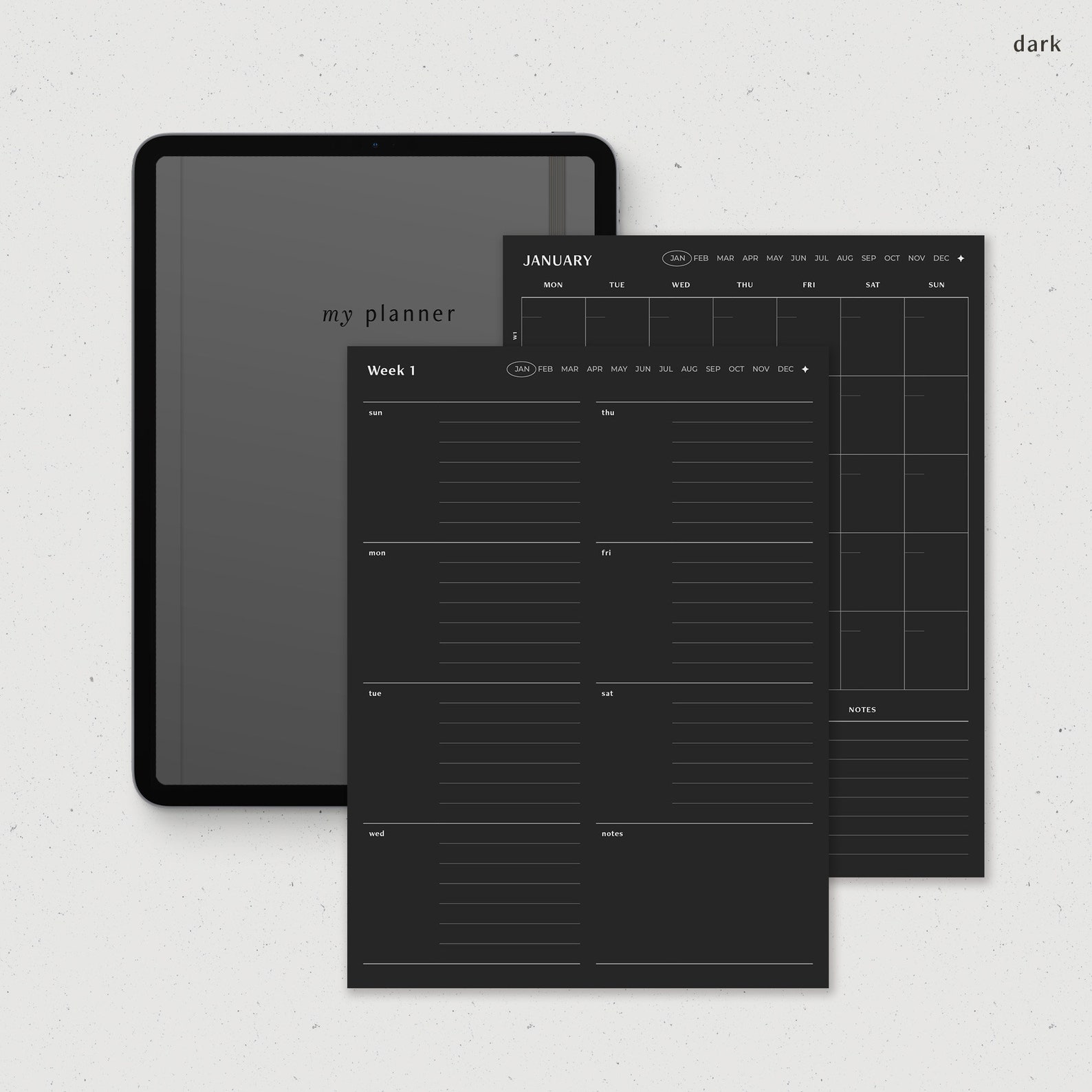 Undated Weekly Digital Planner, Goodnotes Planner, iPad Journal ...