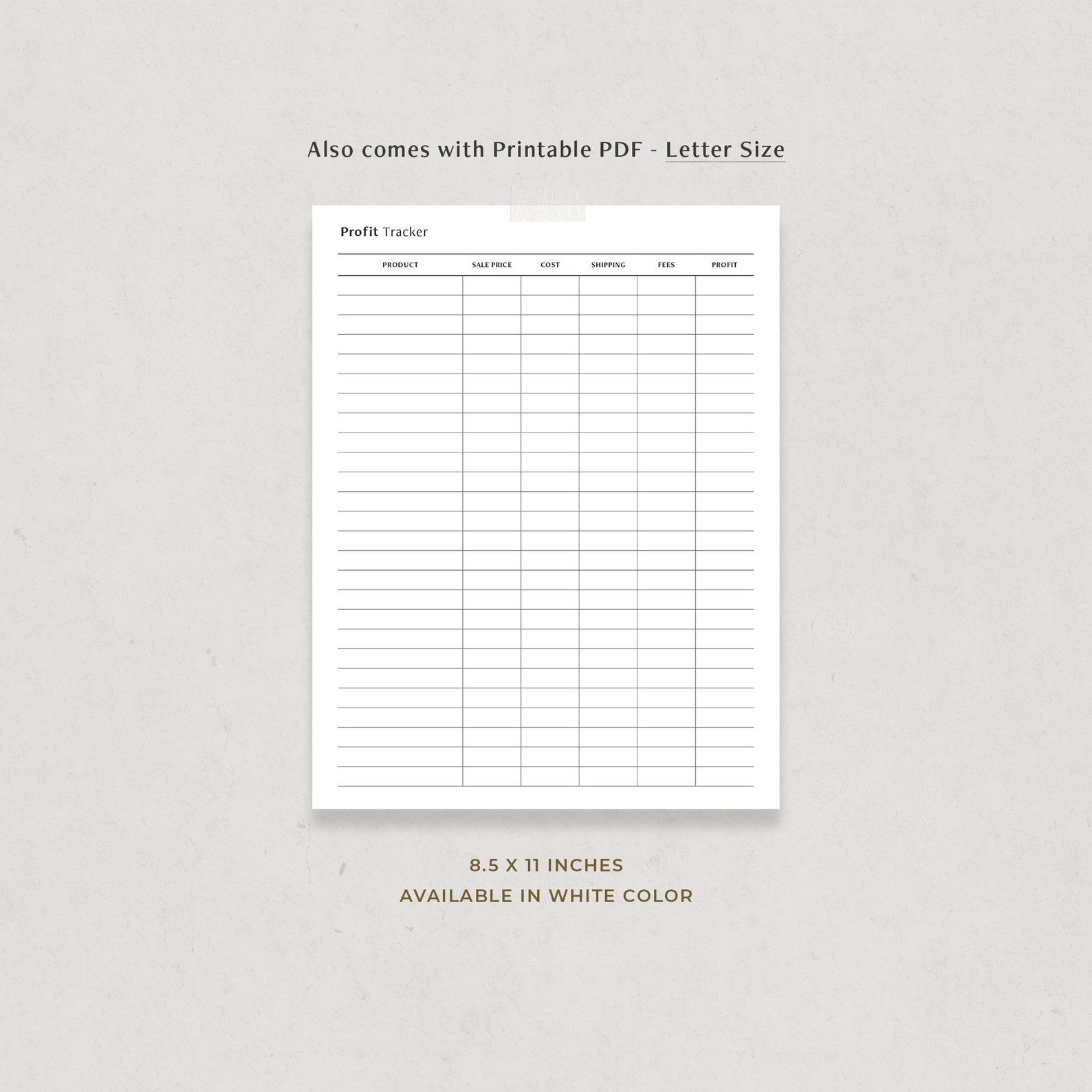 Profit and Loss Tracker Profit Planner Sales Tracker Digital - Etsy