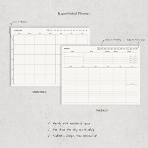 Weekly Overview Digital Planner Template for Goodnotes Ipad, Monthly ...