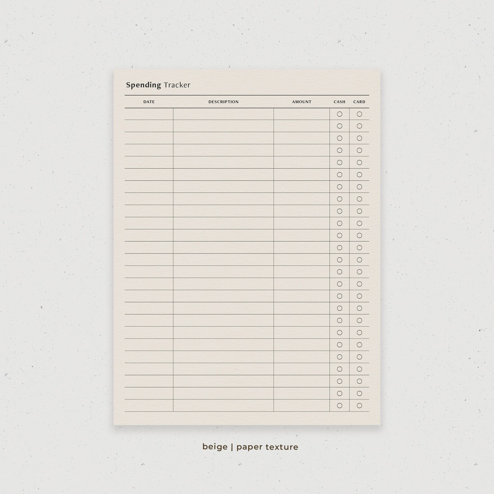 Spending Log, Expense Tracker, Money Tracker, Daily Monthly Digital ...