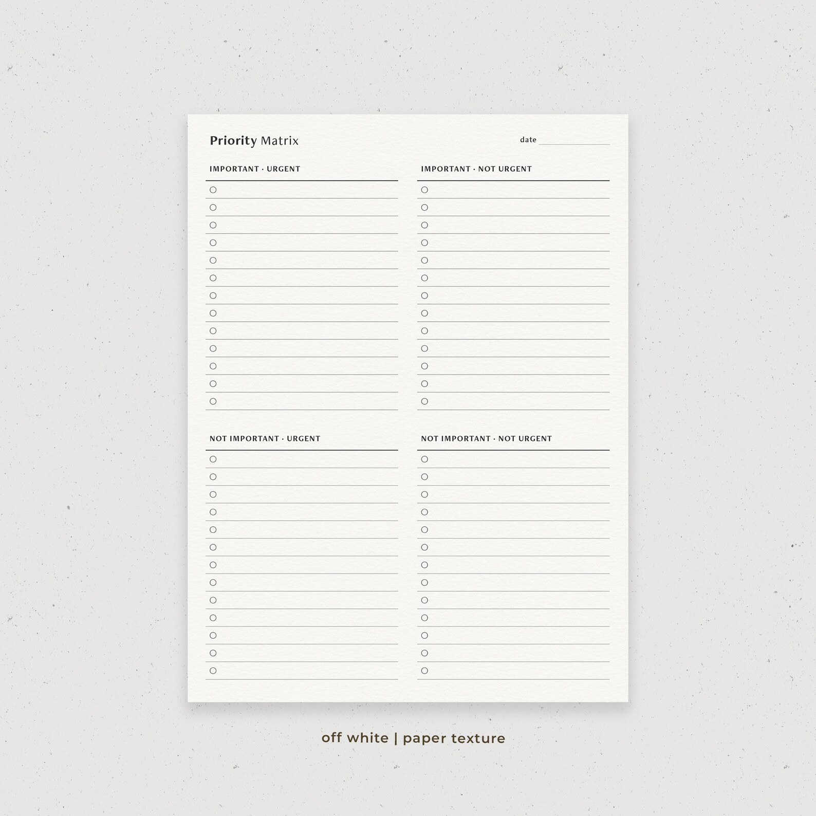 Priority Matrix Task to Do List Work Organizer Digital - Etsy