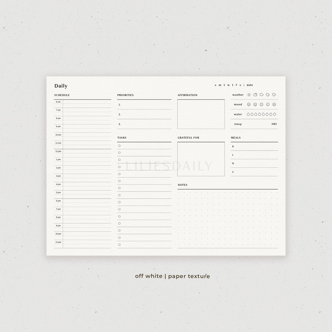 Daily Planner Hourly Schedule Digital Template for Goodnotes - Etsy
