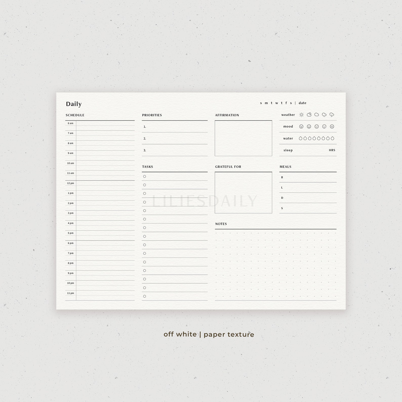 Daily Planner Hourly Schedule Digital Template for Goodnotes - Etsy