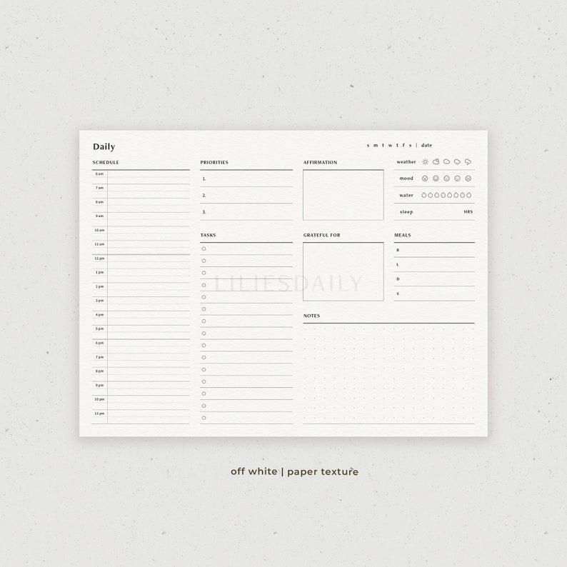 Daily Planner Hourly Schedule Digital Template for Goodnotes - Etsy