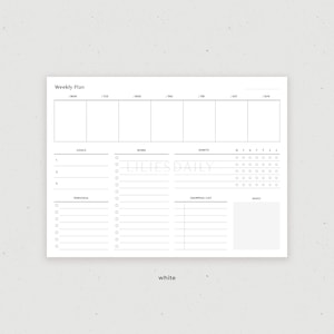 Digital Weekly Planner, Weekly Dashboard Template for Goodnotes ...