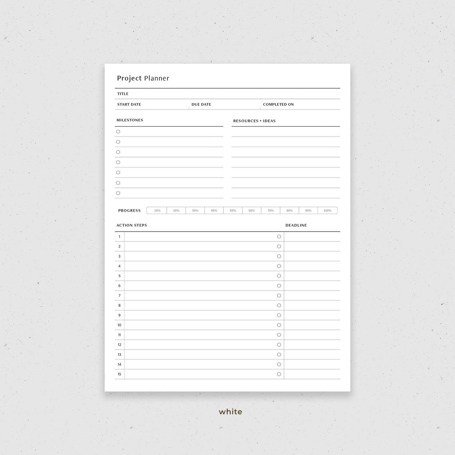 Project Planner Productivity Planner Work Planner Digital - Etsy