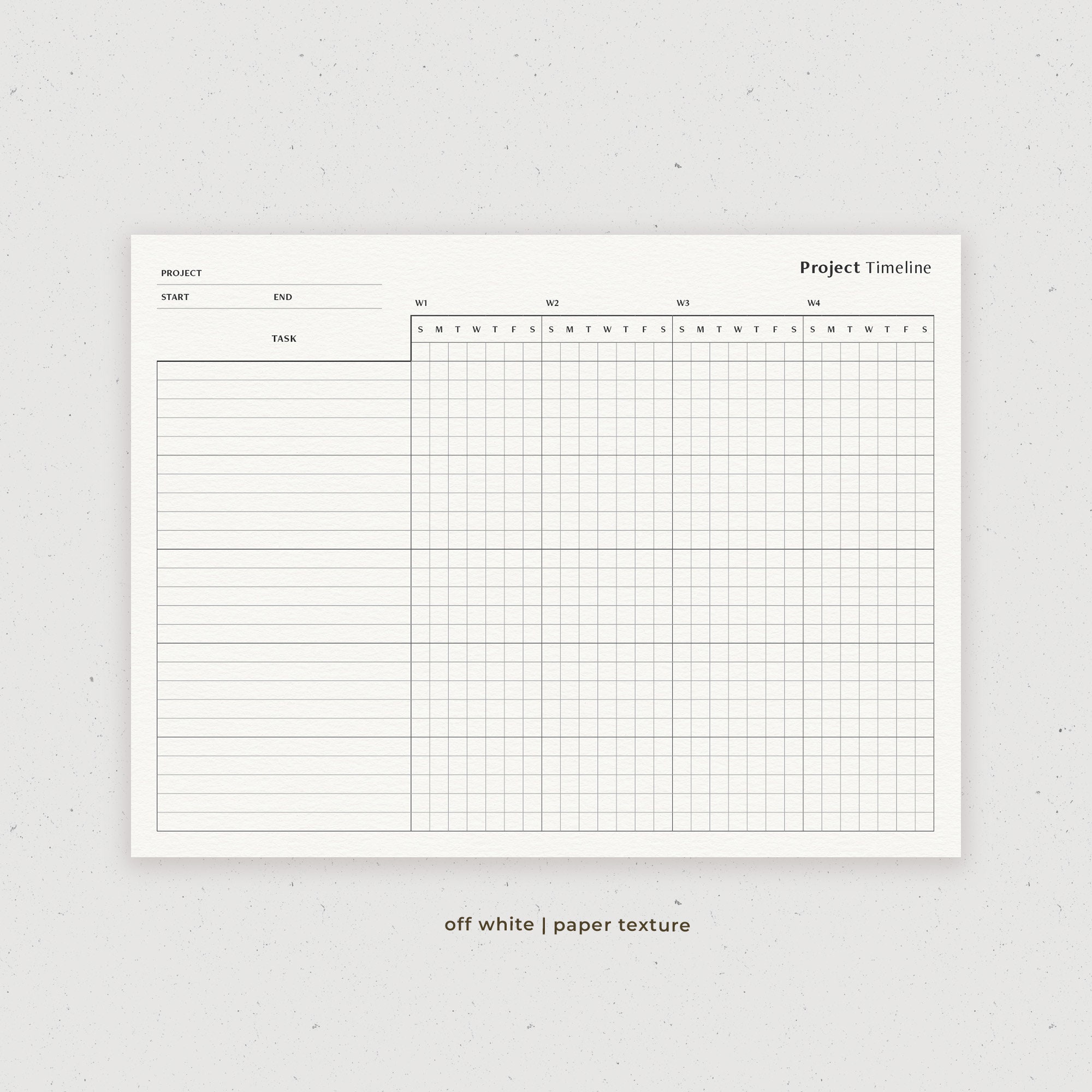 Timeline Chart Project Tracker Digital Planner Template for - Etsy